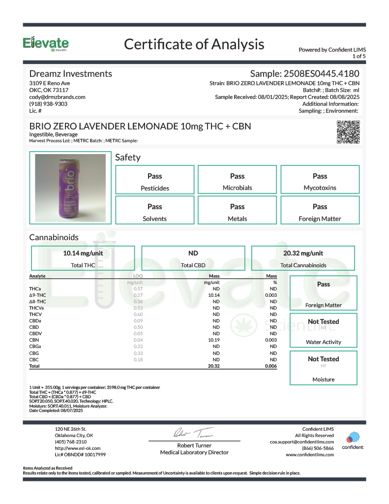 Brio Zero Lavender Lemonade – Brio Nutrition